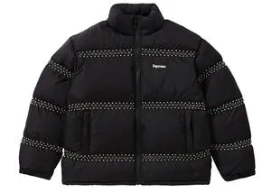 Supreme Studded Puffer Jacket - Black