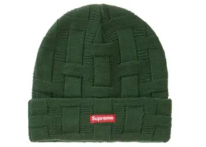 Supreme Basket Weave Beanie - Dark Green