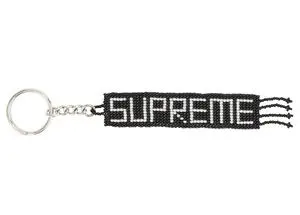 Supreme Beaded Keychain - Black