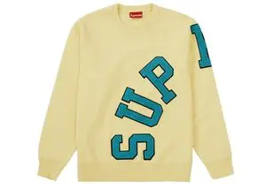 Supreme Big Arc Crewneck Sweatshirt - Light Yellow