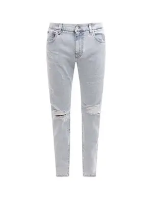 Dolce & Gabbana Stretch Cotton Ripped Jeans