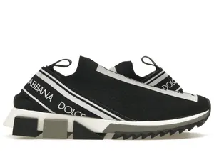 Dolce & Gabbana Sorrento Logo Slip-on Sneakers - Black/grey/white