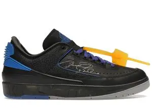 JORDAN 2 Retro Low Sp Off-white Sneakers - Black/blue/grey