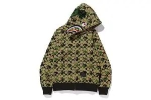 A BATHING APE X Coach Shark Full Zip Hoodie - Beige