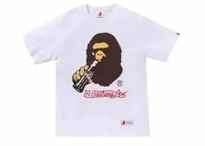 BAPE X Cocacola Ape Head Tee Shirt - White
