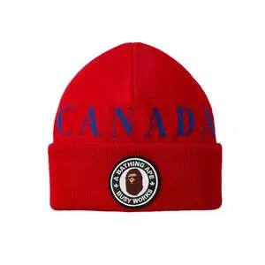 A BATHING APE X Canada Goose X Concepts Toque Beanie - Red