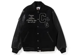 A BATHING APE X Comme Des Garcons Osaka Varsity Jacket