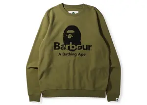 A BATHING APE X Barbour Crewneck Sweatshirt - Green