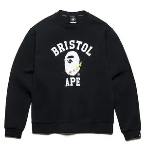 A BATHING APE X F.c.r.b. College Crewneck Sweatshirt