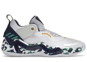 Adidas D.o.n. Issue #3 Utah Home Sneakers - Cloud White/team Navy Blue/team Green