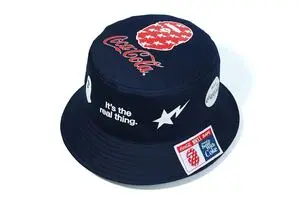 A BATHING APE X Coca Cola Bucket Hat - Navy Blue