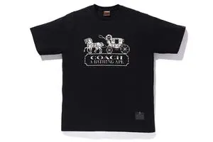 A BATHING APE X Coach Milo Tee Shirt - Black