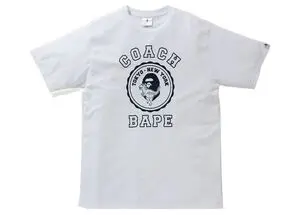 A BATHING APE X Coach College Tee Shirt - White