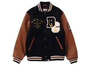 BAPE X Concepts Varsity Jacket - Navy Blue