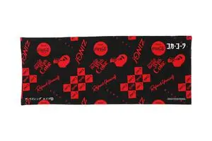 A BATHING APE X Coca Cola Japanese Hand Towel - Black