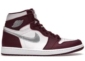 JORDAN 1 Retro High Og Sneakers - Bordeaux/white/metallic Silver