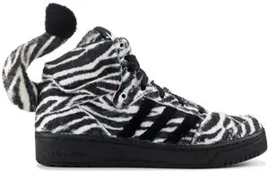 Adidas Js Zebra High-top Sneakers - Black/running White