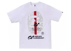 A BATHING APE X Gran Turismo Ape Head #1 Tee Shirt - White