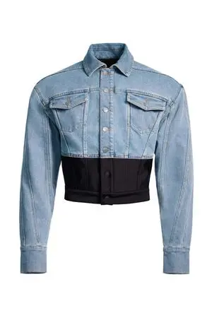MUGLER Defined-waist Denim Jacket