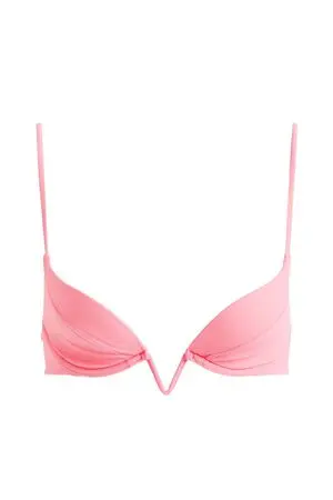 MUGLER Padded Bikini Top - Pink