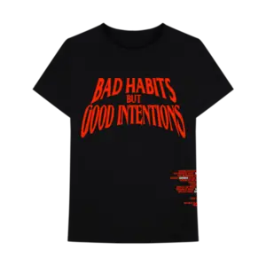 NAV X Vlone Bad Habits Tee Shirt - Black