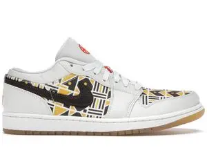 JORDAN 1 Low Quai 54 - Sail/team Orangeone-colorbaroque Brown