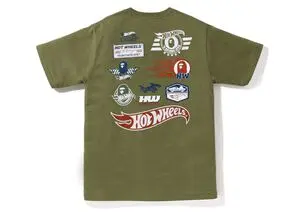 BAPE X Hot Wheels Icon Tee Shirt - Olive Drab