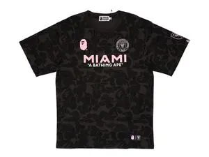 A BATHING APE X Inter Miami Cf Camo Tee Shirt - Black