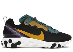Nike React Element 55 Prm Sneakers - Black/mineral Cyan/voltage Purple