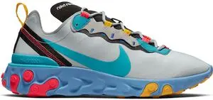 Nike React Element 55 - Wolf Grey/teal Nebula/black