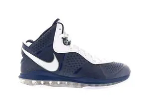 Nike Lebron 8 V/2 Yankees Sneakers - Midnight Navy Blue/white/metallic Silver