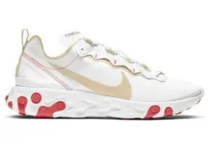 Nike React Element 55 - White/white/ember Glowone-colordesert Ore