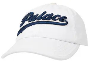 PALACE Script 6-panel Cap - White