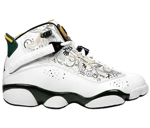 JORDAN Jordan 6 Rings Seattle Supersonics Sneakers White/green/yellow