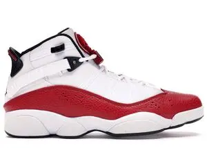 JORDAN 6 Rings - White/university Red/black