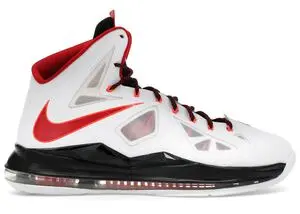 Nike Lebron X High-top Sneakers - White/university Red/black