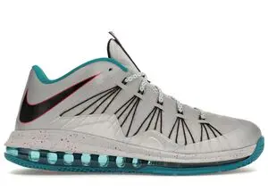 Nike Lebron X Low Akron Aeros Sneakers - Metallic Platinum/black/tropical Teal