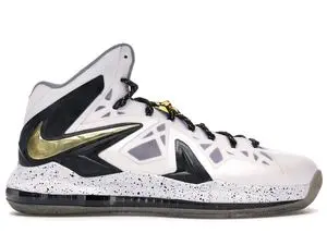 Nike Lebron X Elite+ Sneakers - White/metallic Gold/black