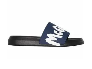 Alexander McQueen Pool Slides With Graffiti Logo