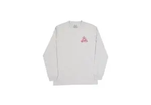 PALACE Skeledon Longsleeve - Grey Marl/pink