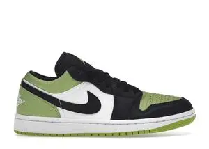 JORDAN Air Jordan 1 Low Snakeskin Sneakers Vivid Green/black