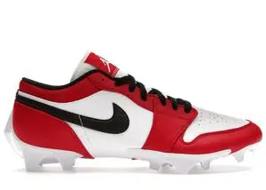 JORDAN 1 Low Td Cleat - White/black/university Red