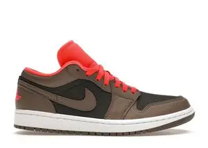 JORDAN Air Jordan 1 Low SE Sneakers Newsprint/olive Grey/bright Crimson