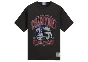 Kith X Nfl Giants Superbowl Vintage Tee Shirt - Black