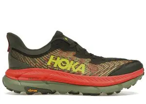 Hoka One One Mafate Speed 4 Sneakers - Thyme/fiesta