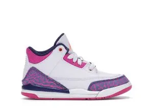 JORDAN 3 Retro Sneakers - Barely Grape/hyper Crimson/fire Pink