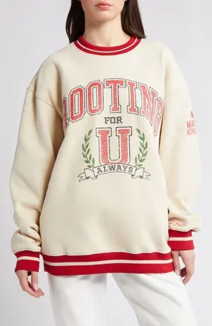 THE MAYFAIR GROUP Rooting For U Graphic Sweatshirt