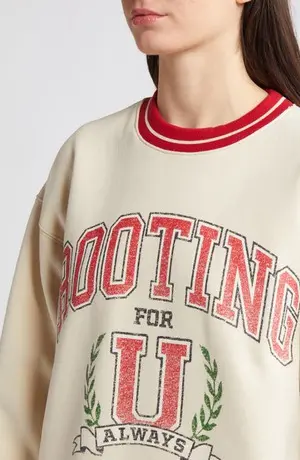 THE MAYFAIR GROUP Rooting For U Graphic Sweatshirt