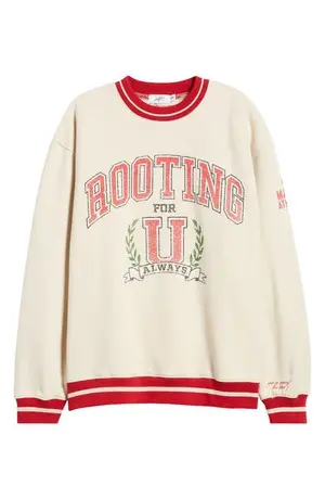 THE MAYFAIR GROUP Rooting For U Graphic Sweatshirt
