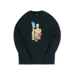 Kith X The Simpsons Portrait Crewneck Sweatshirt - Black